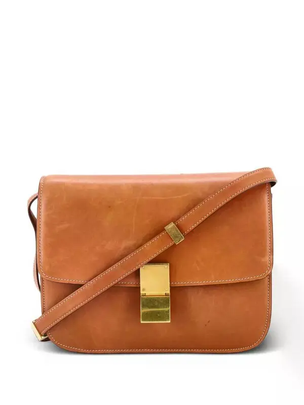 Celine Classic Box Bag Smooth Leather Medium Crossbody Bag - Brown