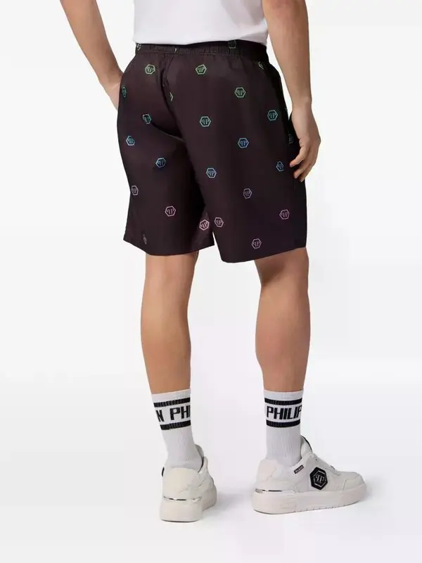 Philipp Plein Monogram Drawstring Shorts