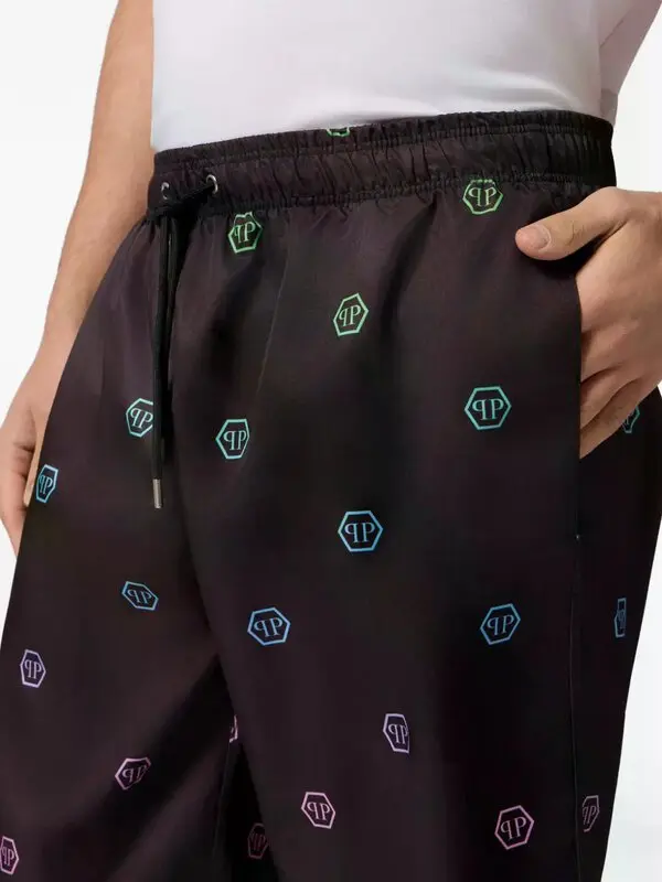 Philipp Plein Monogram Drawstring Shorts