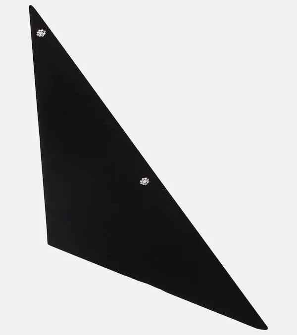 Simone Rocha Embellished Cashmere Scarf - Black