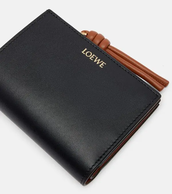 Loewe Knot Leather Wallet - Black
