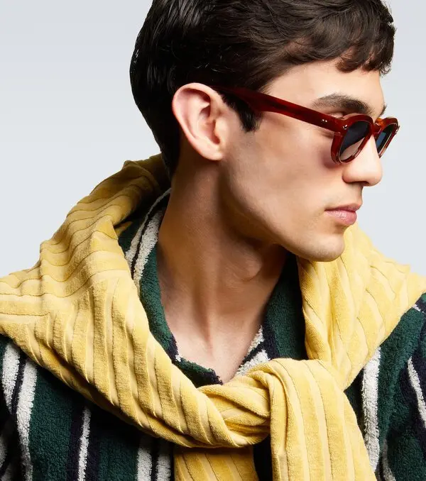SESTINI Sei E Mezzo Round Frame Sunglasses - Brown