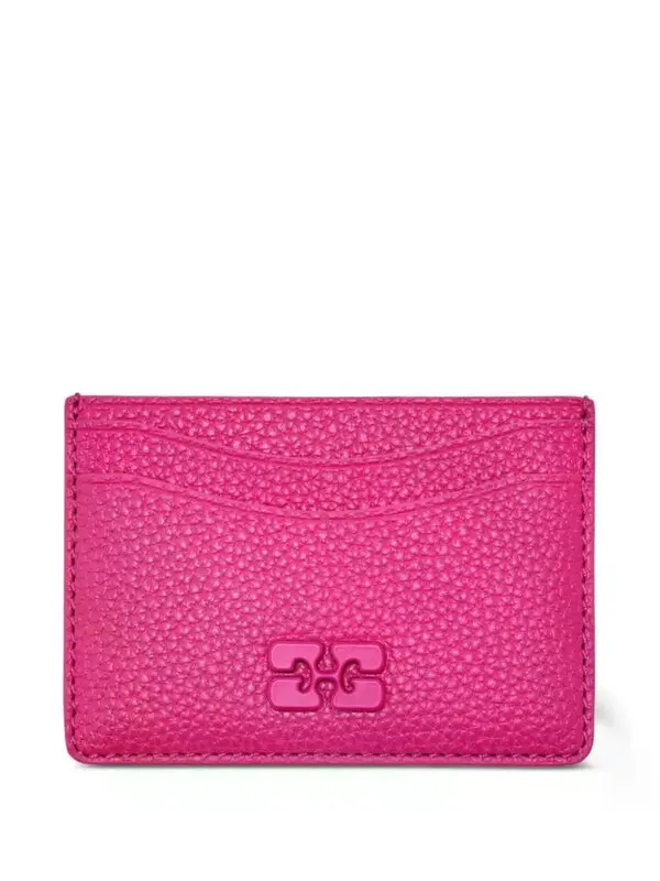 GANNI Embossed Cardholder - Pink