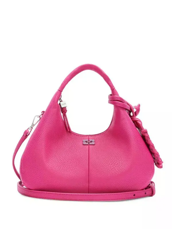 GANNI Mini Logo-plaque Tote Bag - Pink