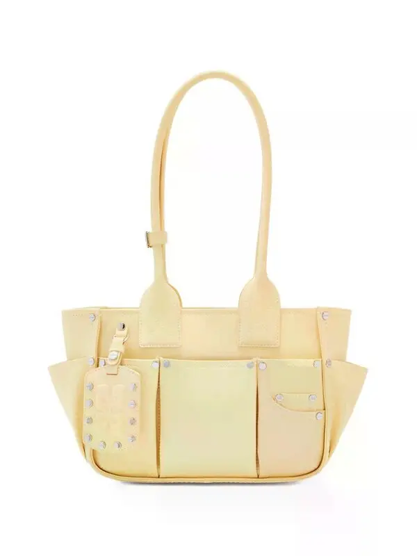 GANNI Stud-appliqué Shoulder Bag - Yellow