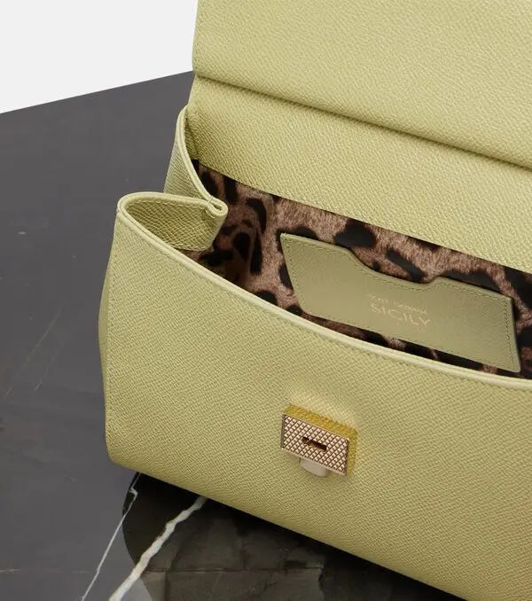 Dolce & Gabbana Sicily Small Leather Top Handle Bag