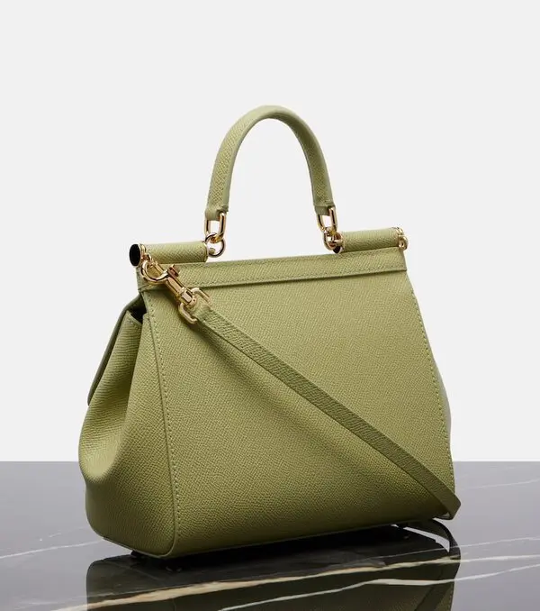 Dolce & Gabbana Sicily Small Leather Top Handle Bag