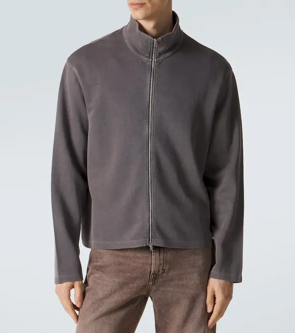 Our Legacy Shrunken Cotton Zip-up Sweatshirt