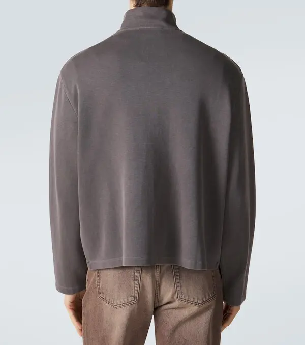 Our Legacy Shrunken Cotton Zip-up Sweatshirt
