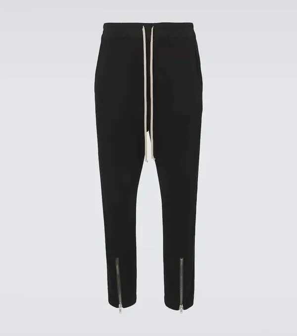 Rick Owens Tecuatl Cotton Jersey Terry Sweatpants - Black