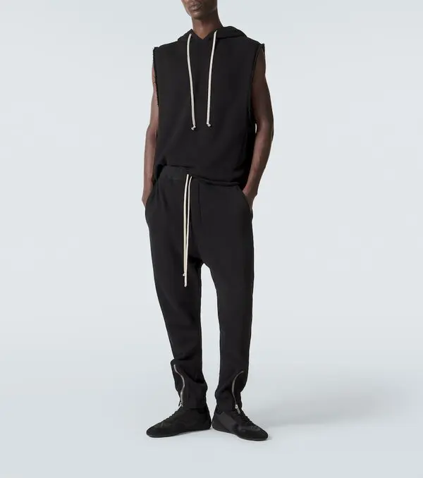 Rick Owens Tecuatl Cotton Jersey Terry Sweatpants