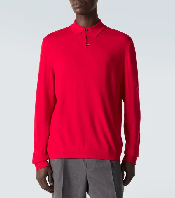 ALLUDE Virgin Wool Polo Shirt