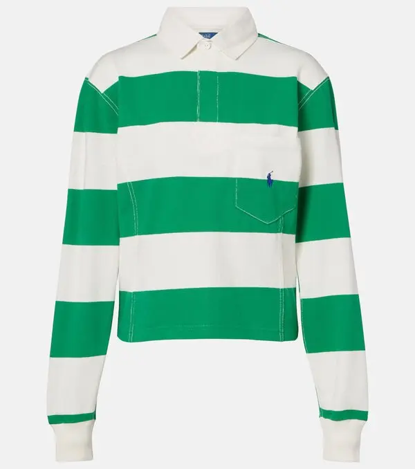 Polo Ralph Lauren Striped Cotton Jersey Polo Shirt - Green