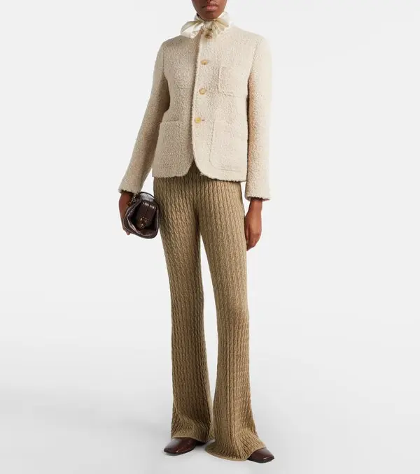 Loro Piana Cashmere-blend Flared Trousers