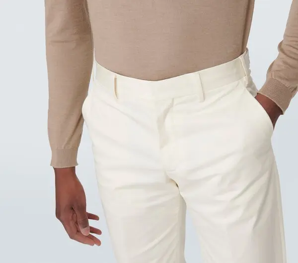 LARDINI Cotton Chinos - White