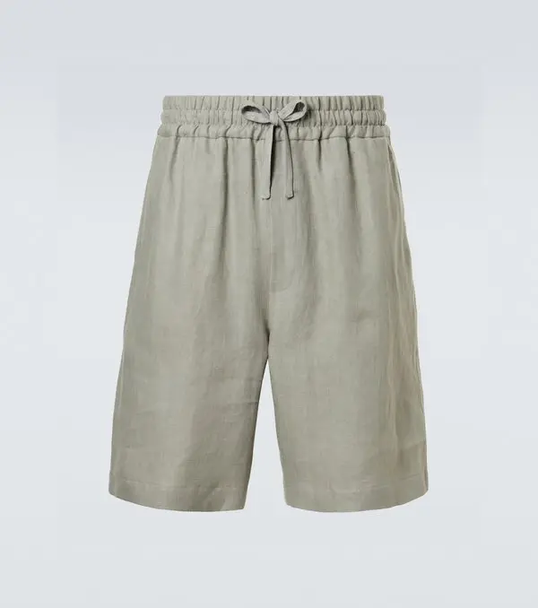 LARDINI Linen Shorts - Green