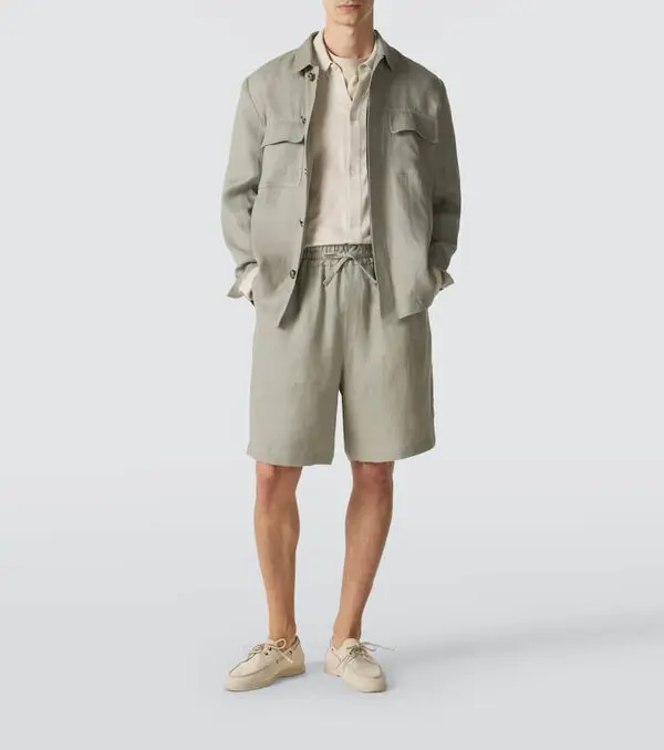 LARDINI Linen Shorts