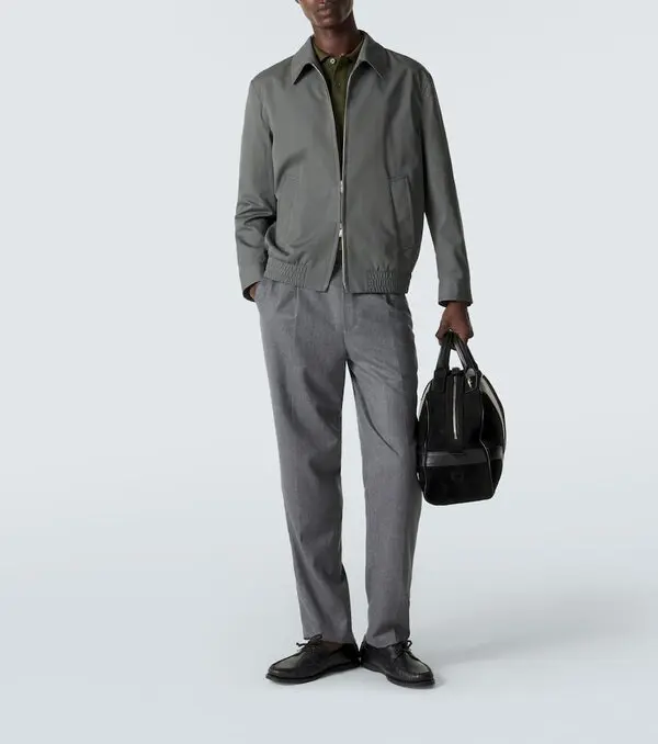 LARDINI Cotton And Silk Blouson Jacket