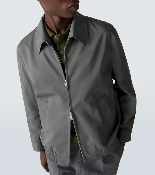 LARDINI Cotton And Silk Blouson Jacket