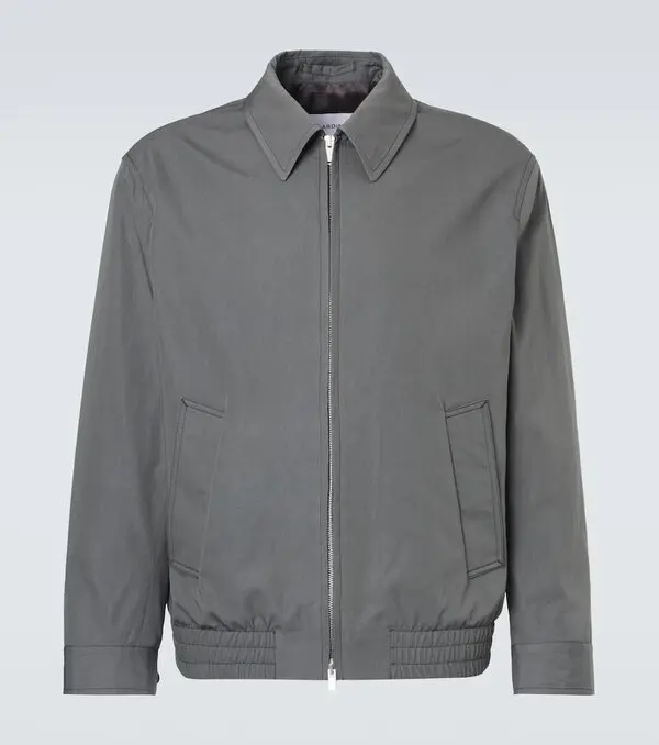 LARDINI Cotton And Silk Blouson Jacket - Grey