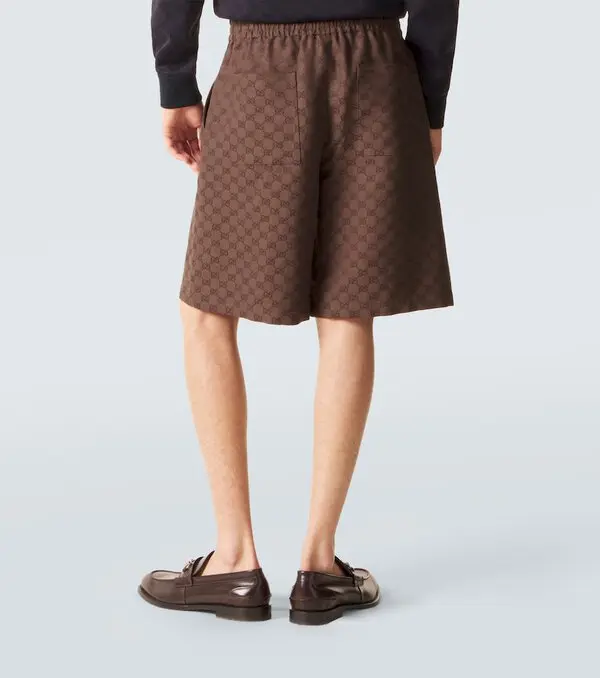 Gucci Gg Canvas Bermuda Shorts - Brown