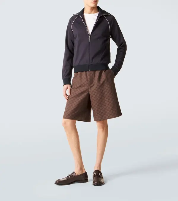 Gucci Gg Canvas Bermuda Shorts - Brown