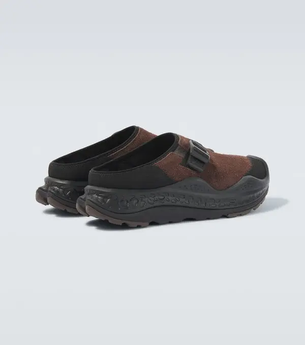 Hoka One One Ora Primo Ext Suede Mules - Brown
