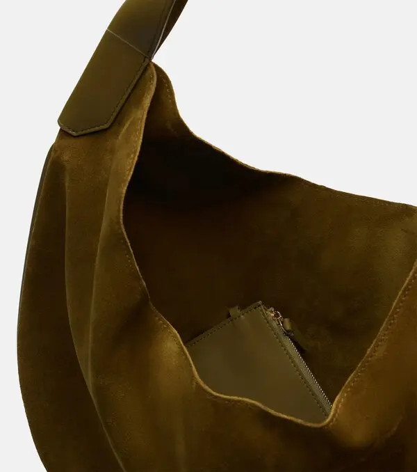 Victoria Beckham Soft Plie Suede Shoulder Bag - Green