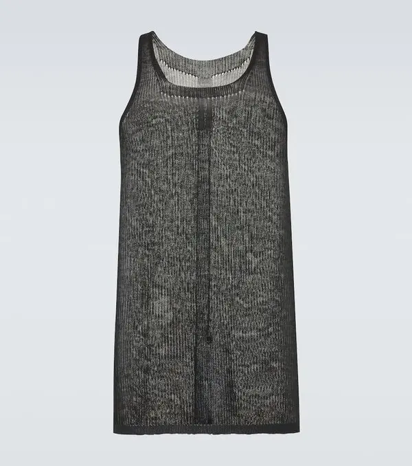 Rick Owens Cashmere Tank Top - Black