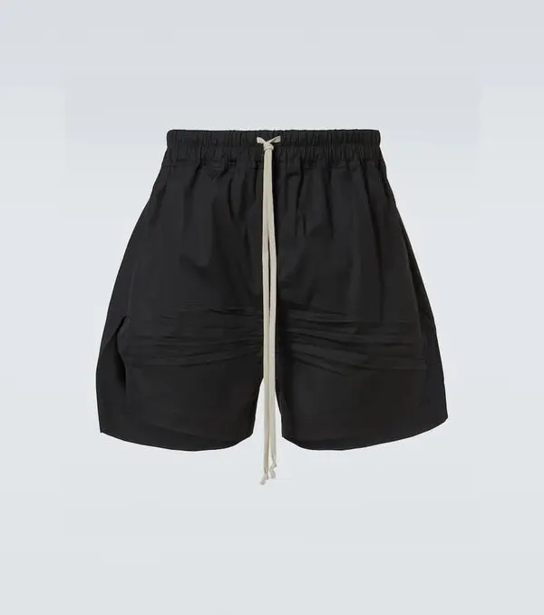 Rick Owens Cotton Jersey Shorts - Black