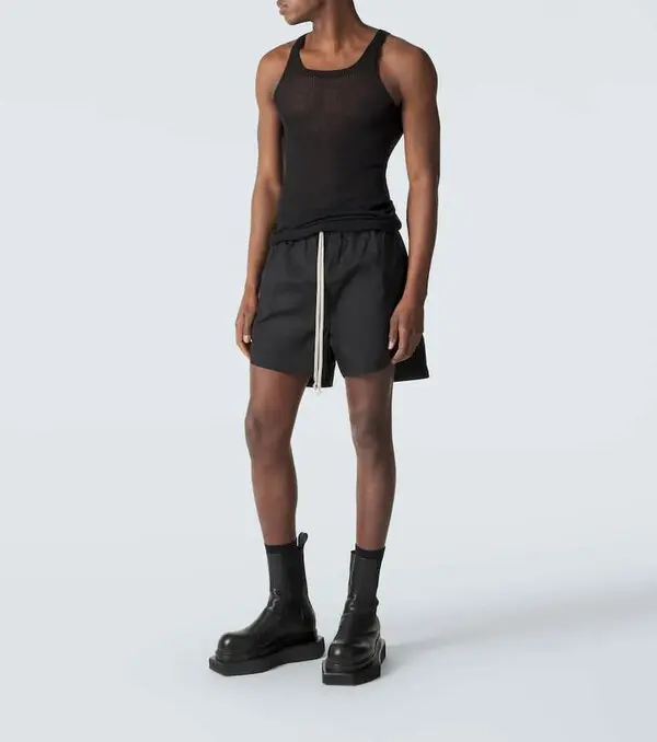 Rick Owens Cotton Jersey Shorts