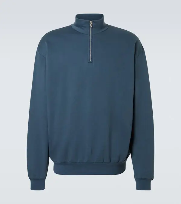 Auralee Cotton Half-zip Sweatshirt