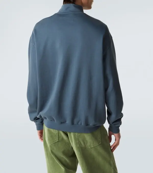 Auralee Cotton Half-zip Sweatshirt