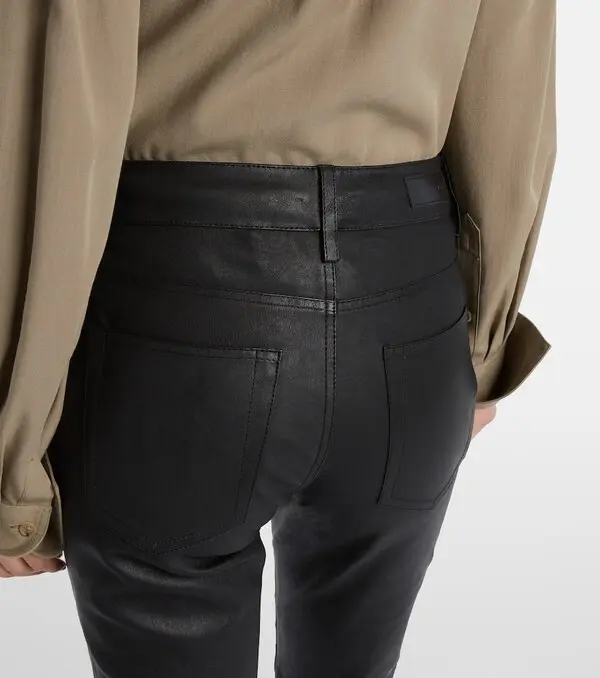 Ag Sophie Leather Bootcut Trousers