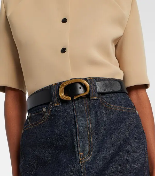 Khaite Churro Leather Belt - Black