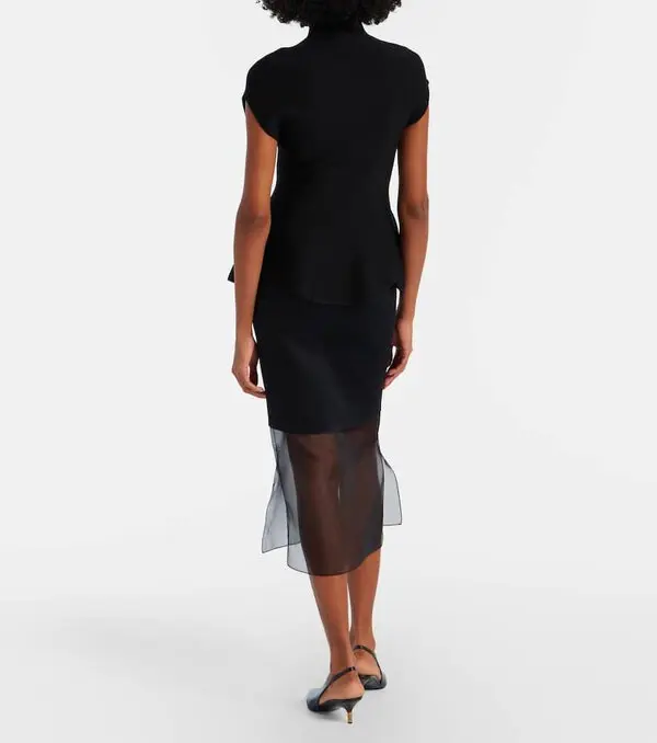 Khaite Sybil Layered Midi Skirt
