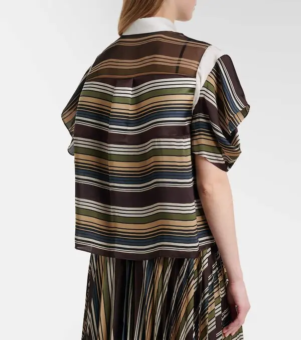 Sacai Striped Two-piece Top - Multicoloured