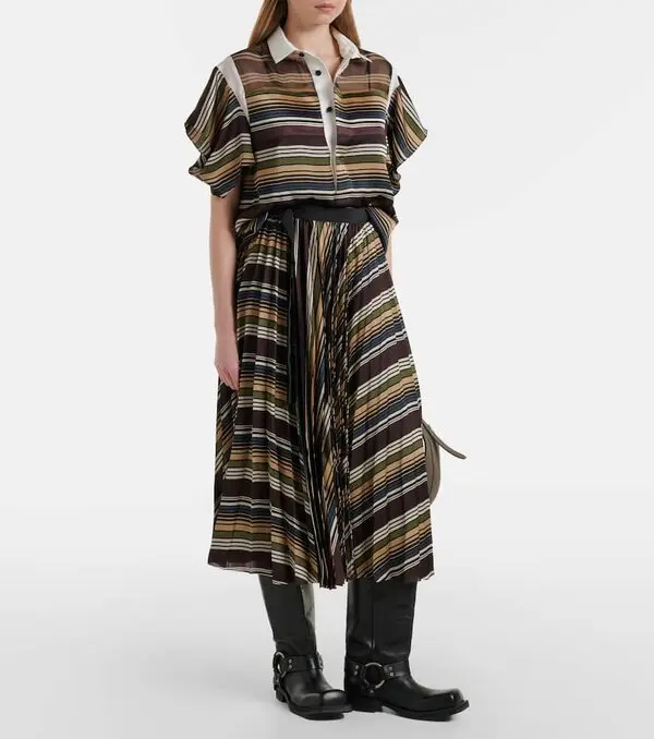 Sacai Striped Two-piece Top - Multicoloured