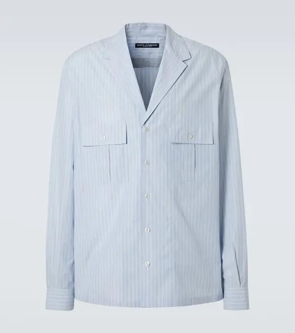 Dolce & Gabbana Striped Cotton Shirt - Blue