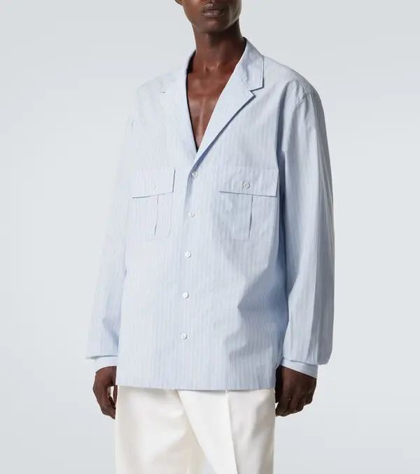 Dolce & Gabbana Martini Striped Cotton Shirt