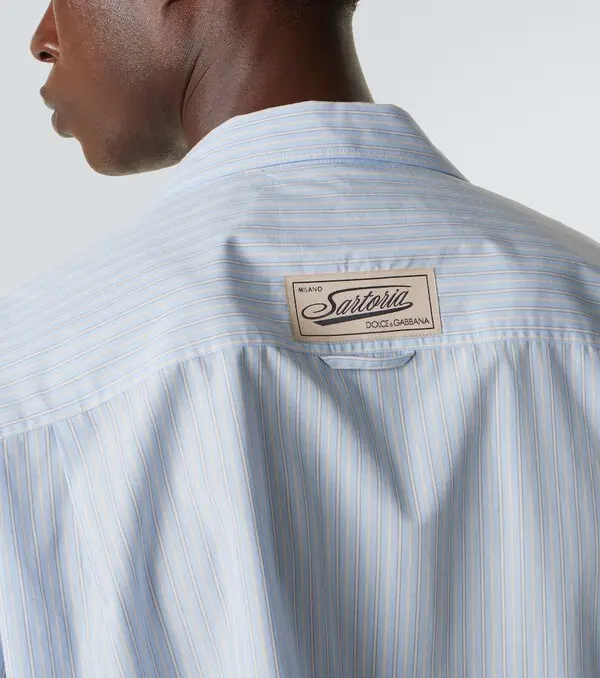 Dolce & Gabbana Martini Striped Cotton Shirt