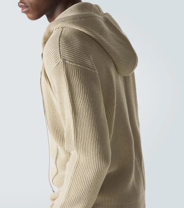 Rick Owens Ribbed-knit Virgin Wool Hoodie