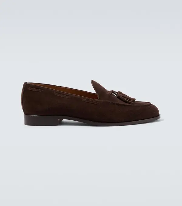 Loro Piana Suede Leather Loafers - Brown