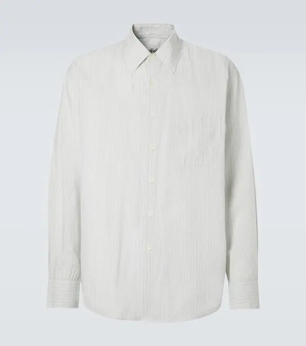 Our Legacy Above Striped Cotton-blend Shirt - White