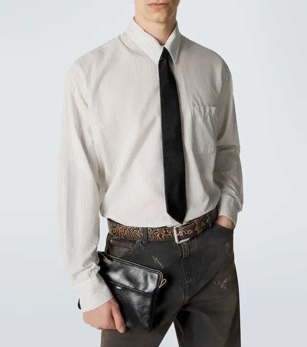 Our Legacy Above Striped Cotton-blend Shirt