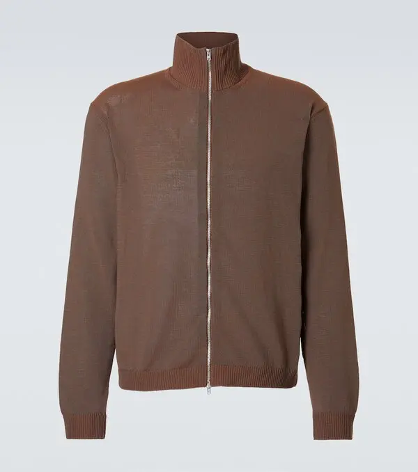 Our Legacy Cotton-blend Zip-up Cardigan - Brown