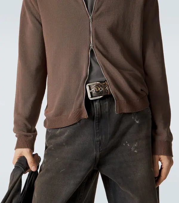 Our Legacy Cotton-blend Zip-up Cardigan - Brown