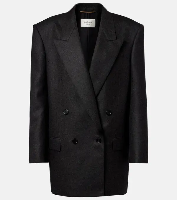 Saint Laurent Cashmere Double-breasted Blazer