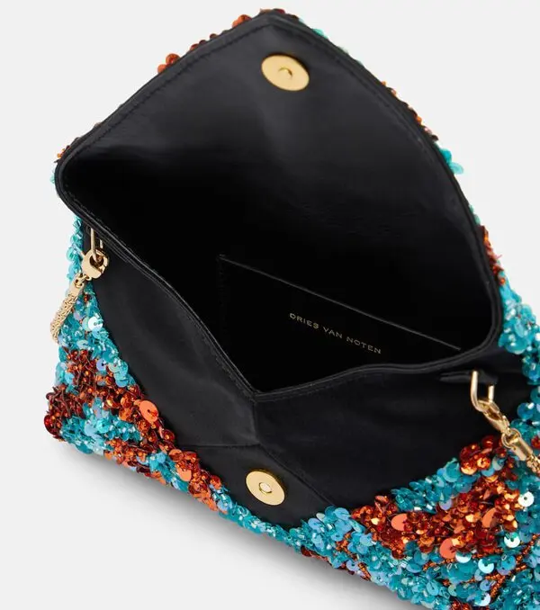 Dries Van Noten Embellished Satin Clutch