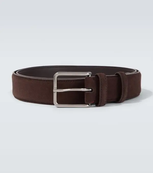 Loro Piana Mayfair Suede Belt - Brown